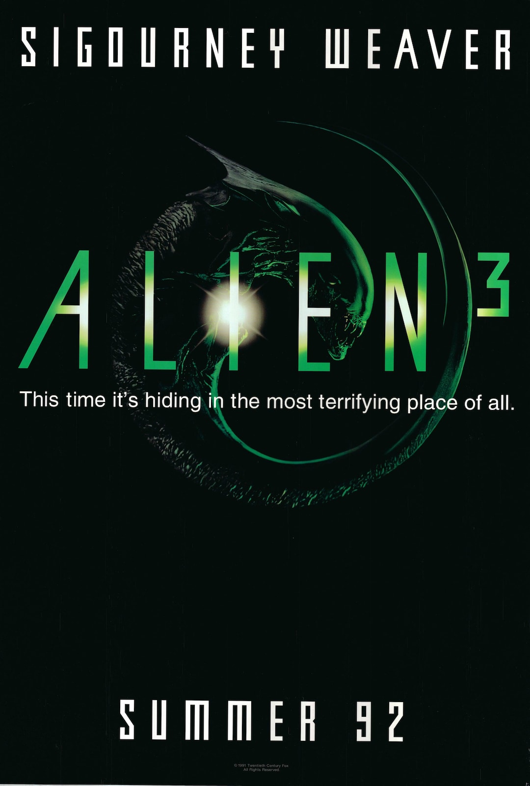 Aliens 3 1992 Advance One Sheet Poster Rolled - Etsy