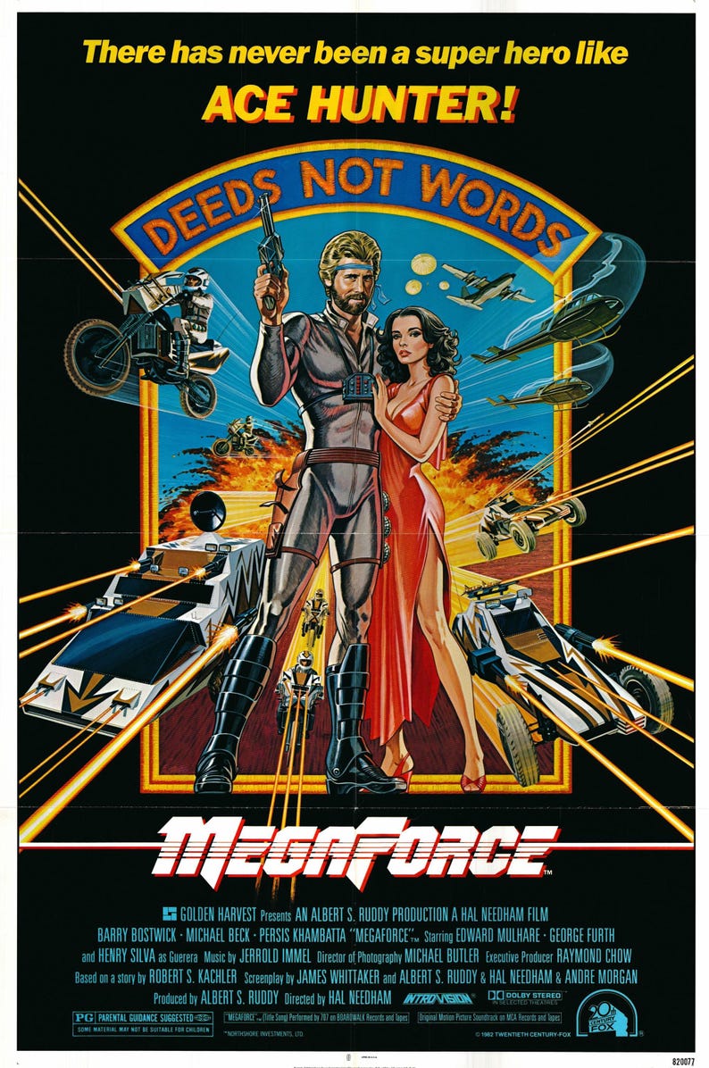 Megaforce 1982 One Sheet Poster Folded - Etsy
