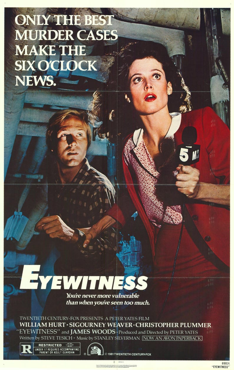 Eyewitness 1981 One Sheet Poster Folded - Etsy