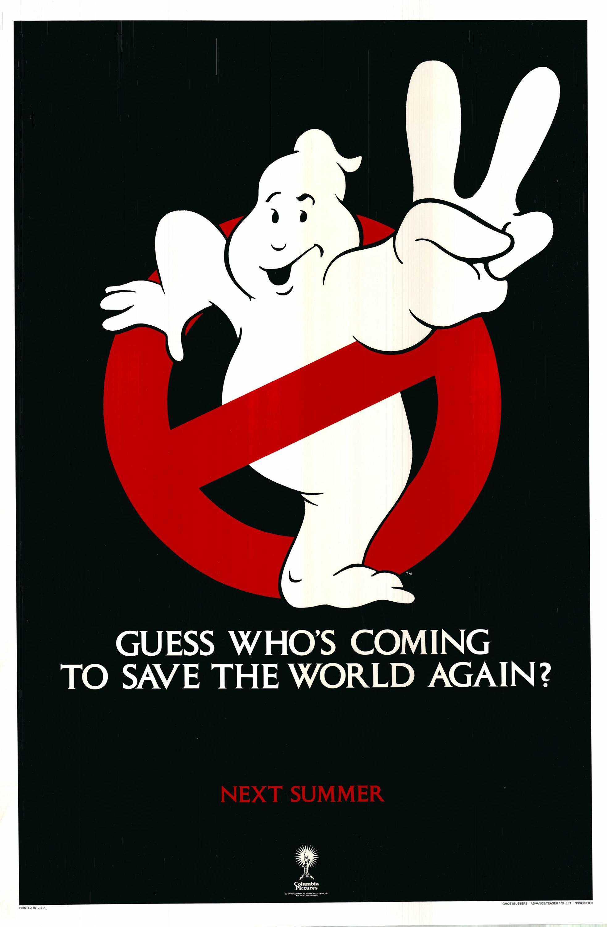 Ghostbusters 2 (ghost Logo) 1989 Advance Sheet Poster Rolled - Etsy