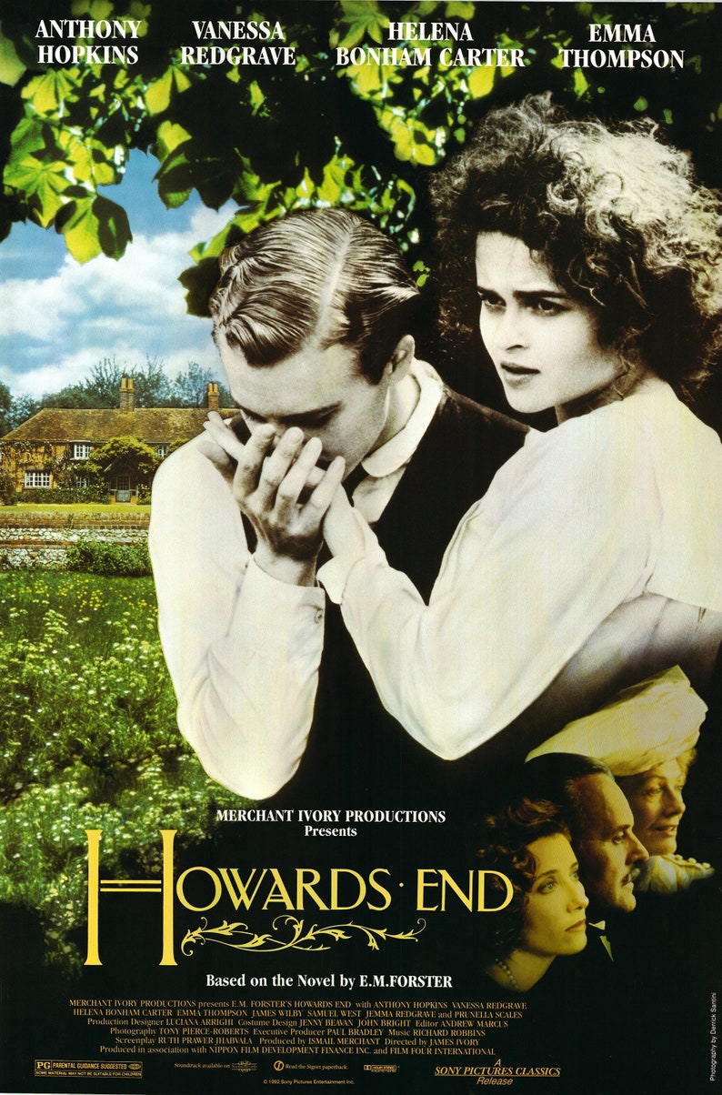 Howards End 1992 One Sheet Poster Rolled - Etsy
