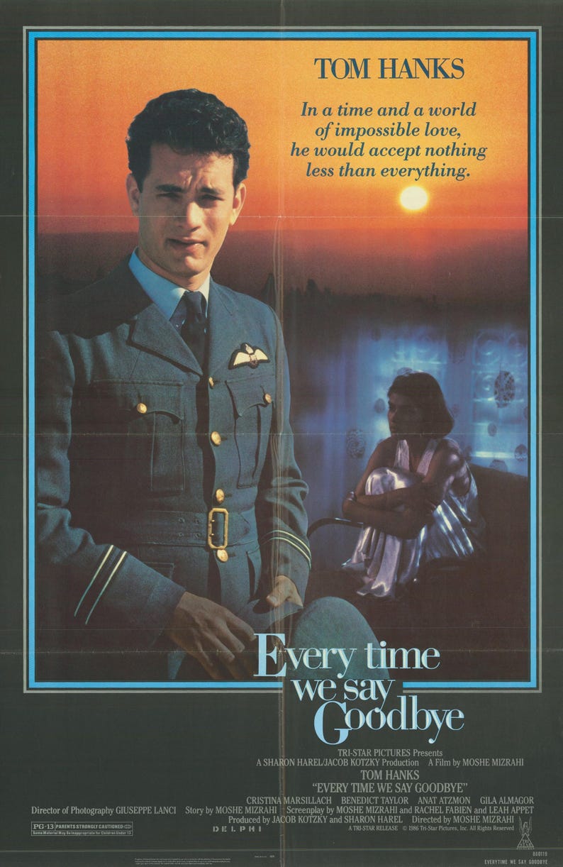 Every Time We Say Goodbye 1986 One Sheet Poster Folded - Etsy