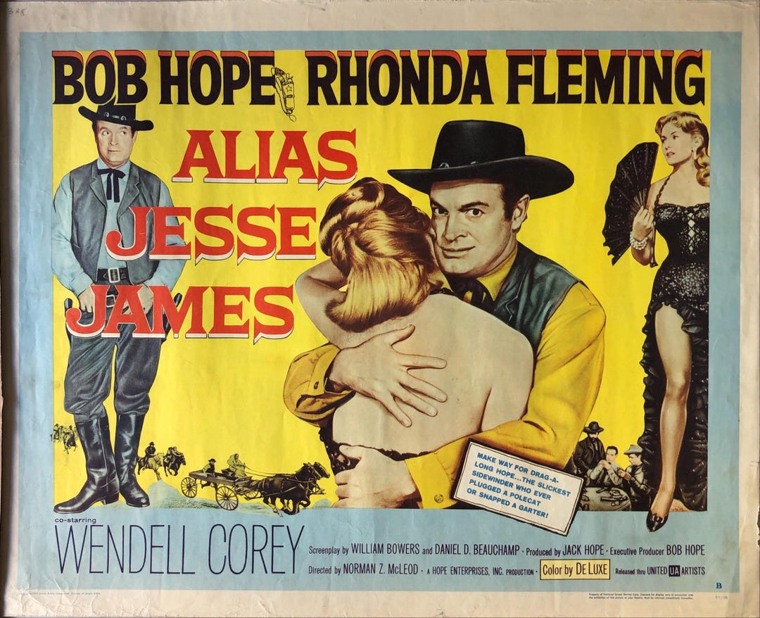 Alias Jesse James Version B 1956 Display Sheet - Etsy