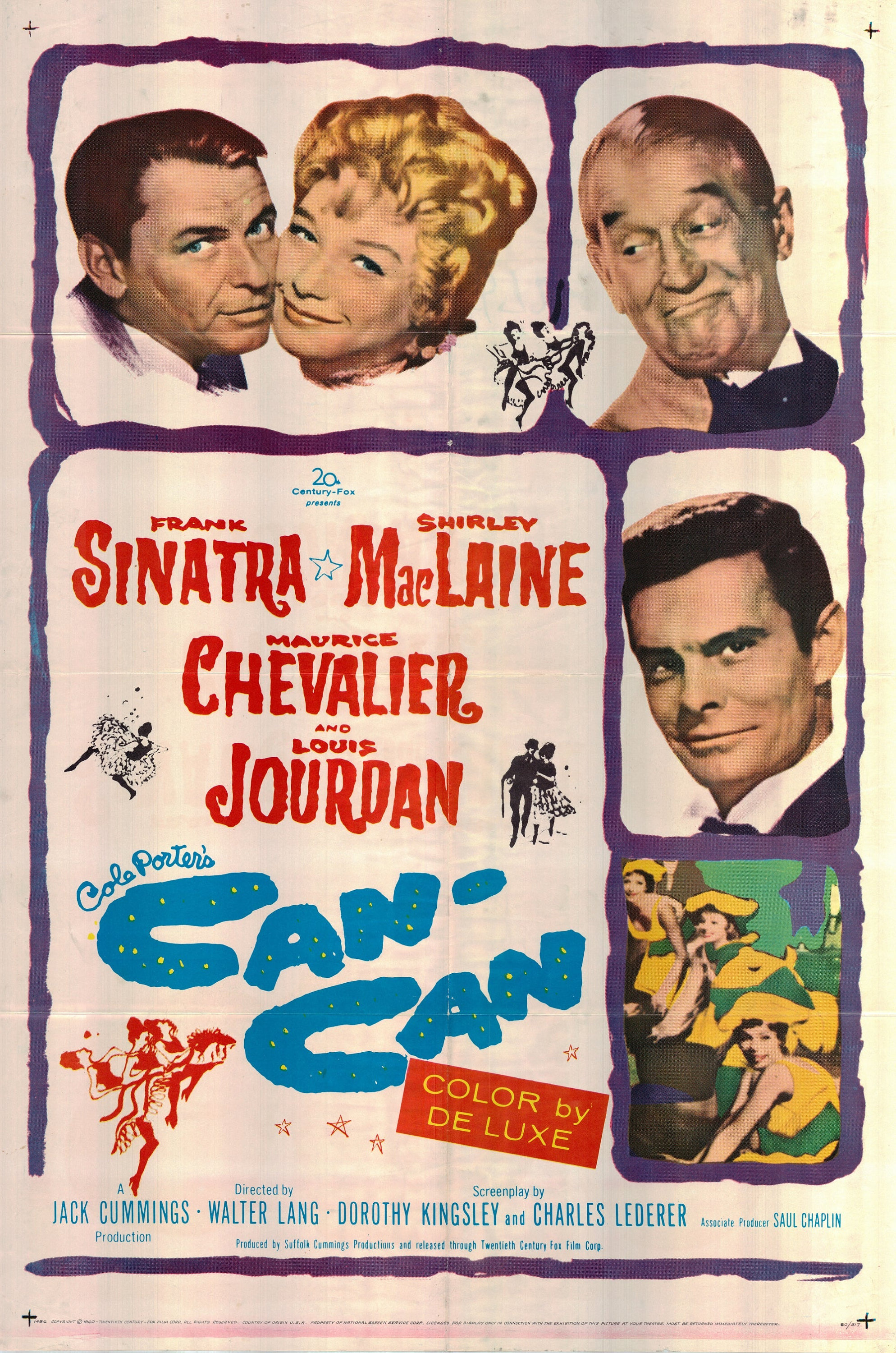 Can Can 1960 One Sheet Poster Folded - Etsy
