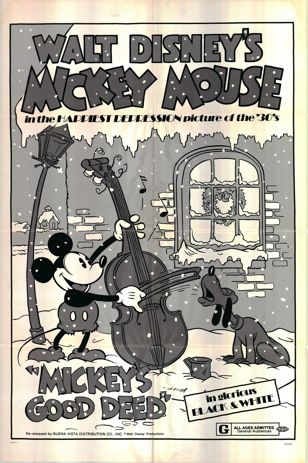 Mickey's Good Deed 1974R One Sheet Poster Folded - Etsy