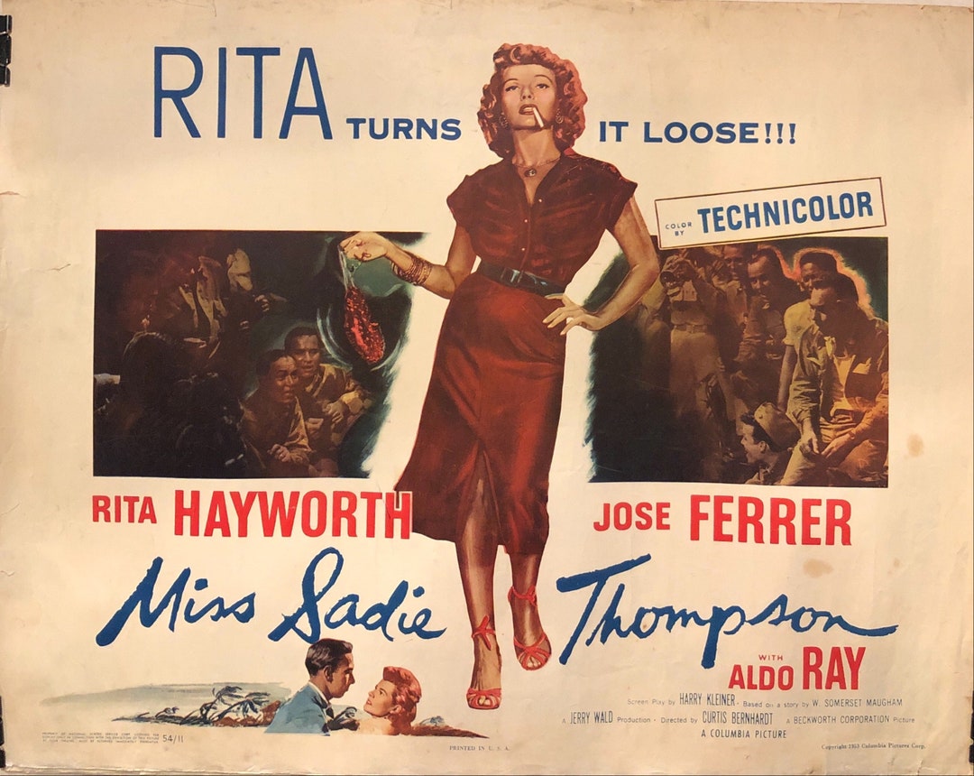 Miss Sadie Thompson 1954 Display Sheet - Etsy