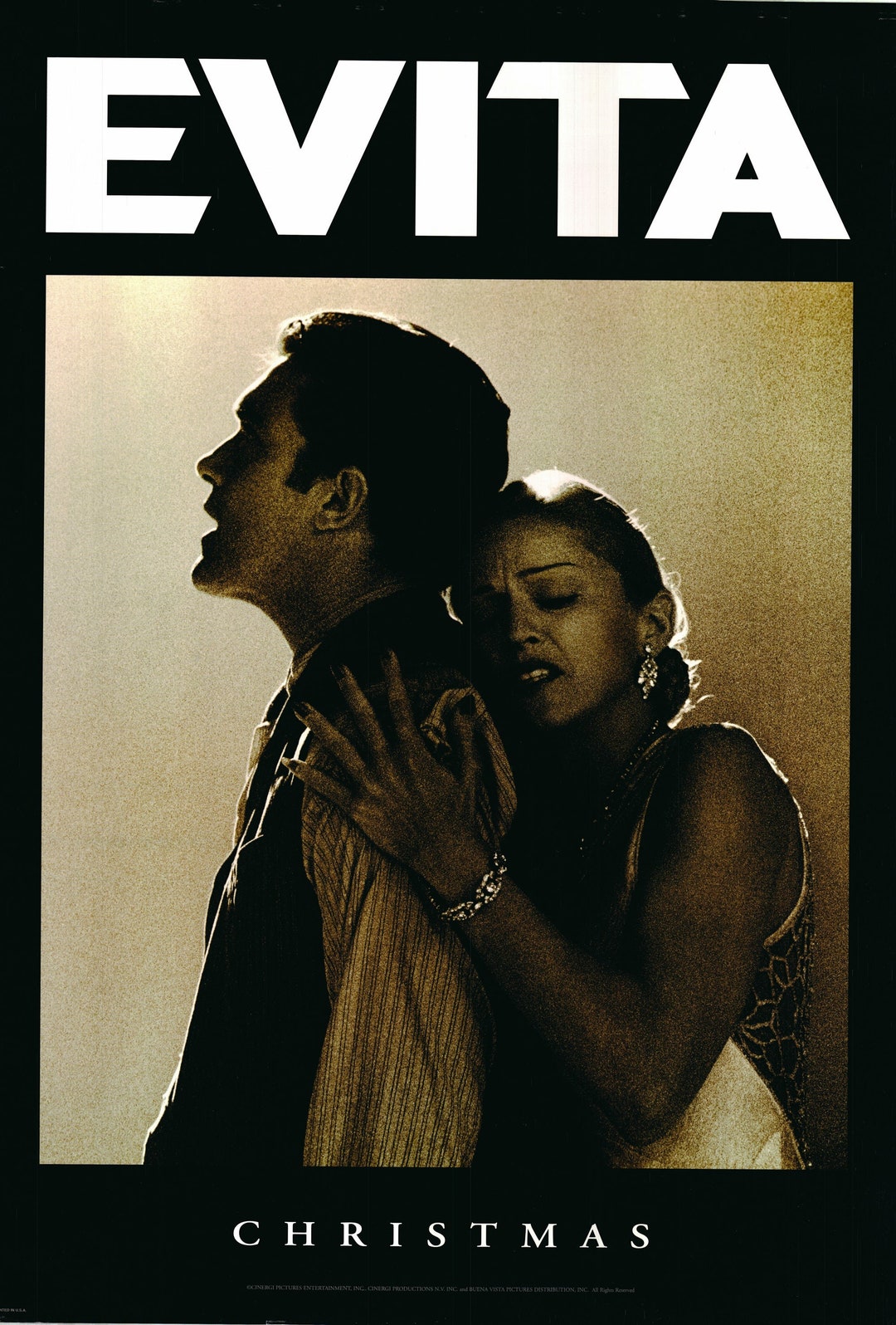 Evita 1996 Advance One Sheet Poster Rolled christmas - Etsy