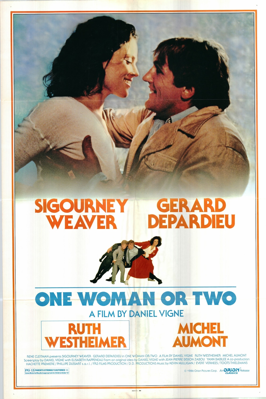 One Woman or Two 1986 One Sheet Poster Folded - Etsy