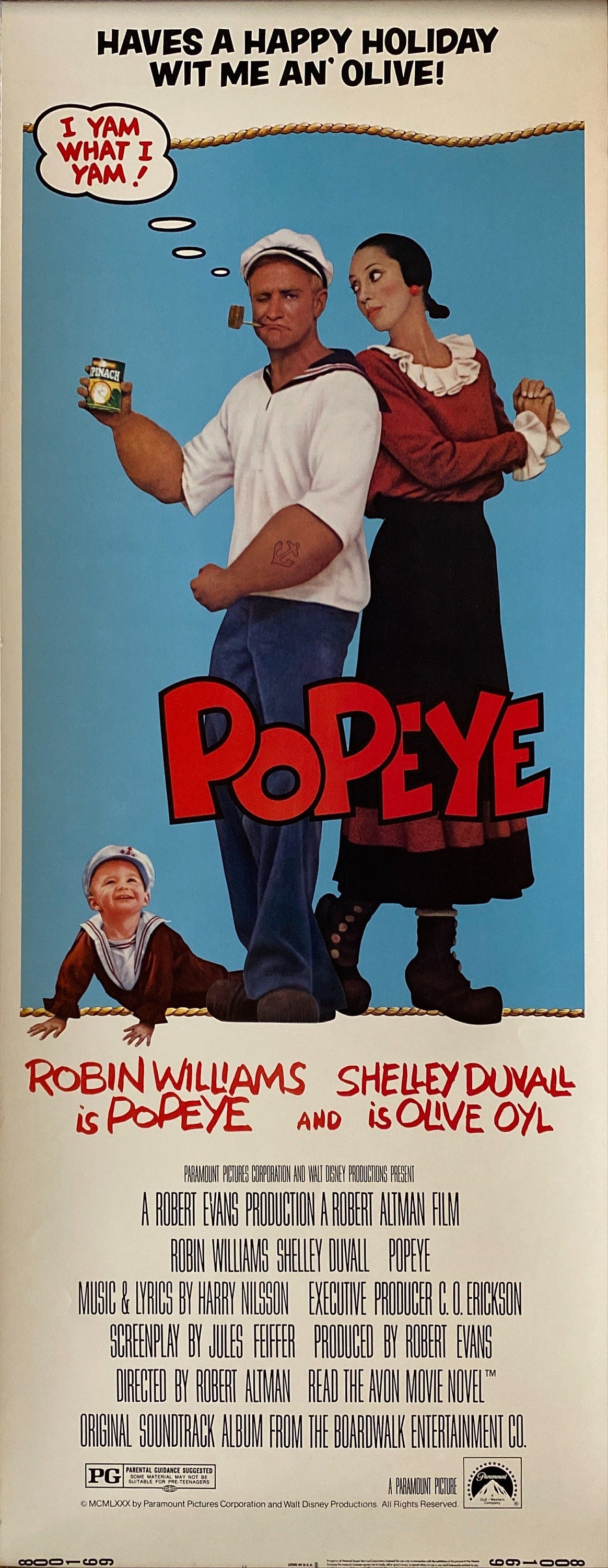 Popeye 1980 Insert Card - Etsy