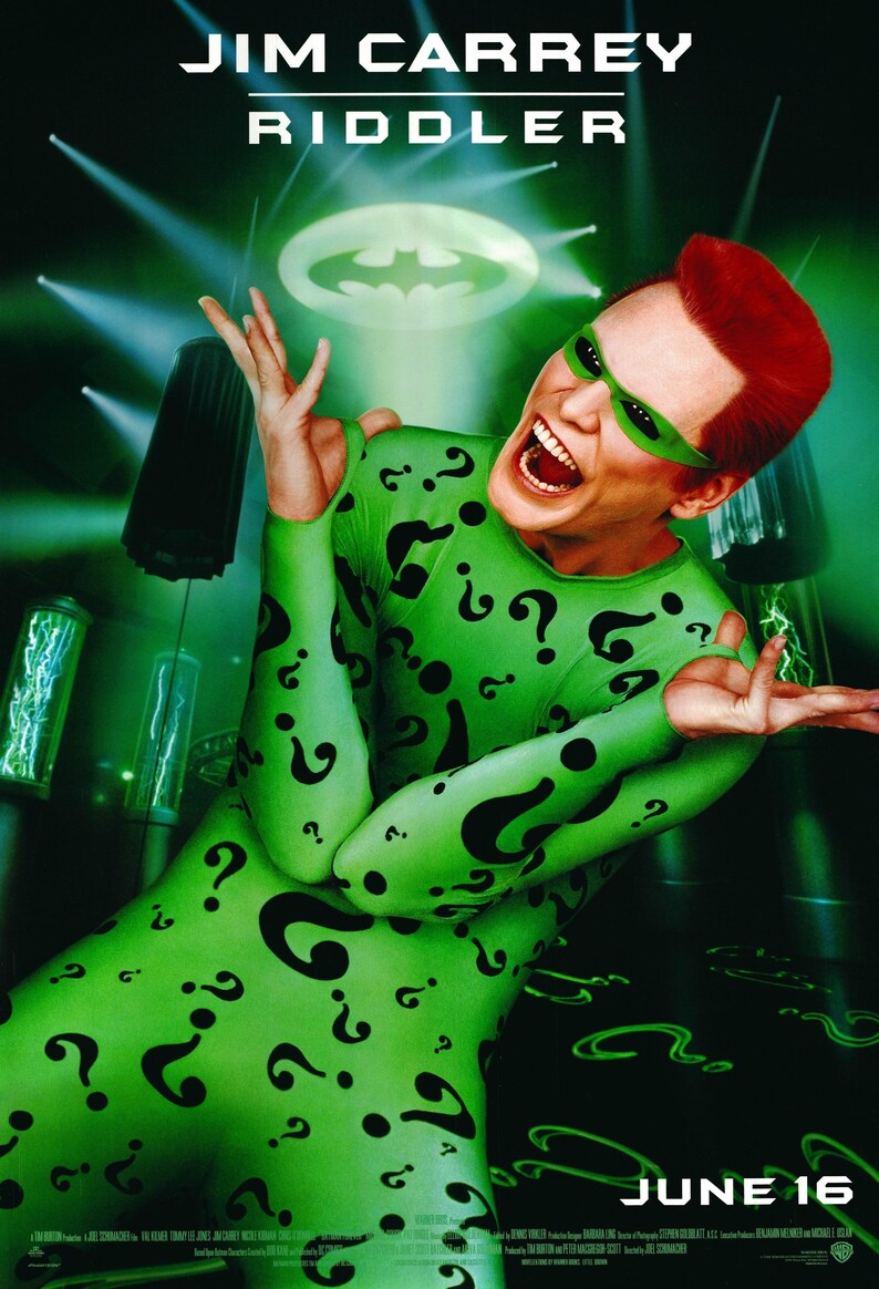 Batman Forever (carrey) 1995 One Sheet Poster Rolled - Etsy