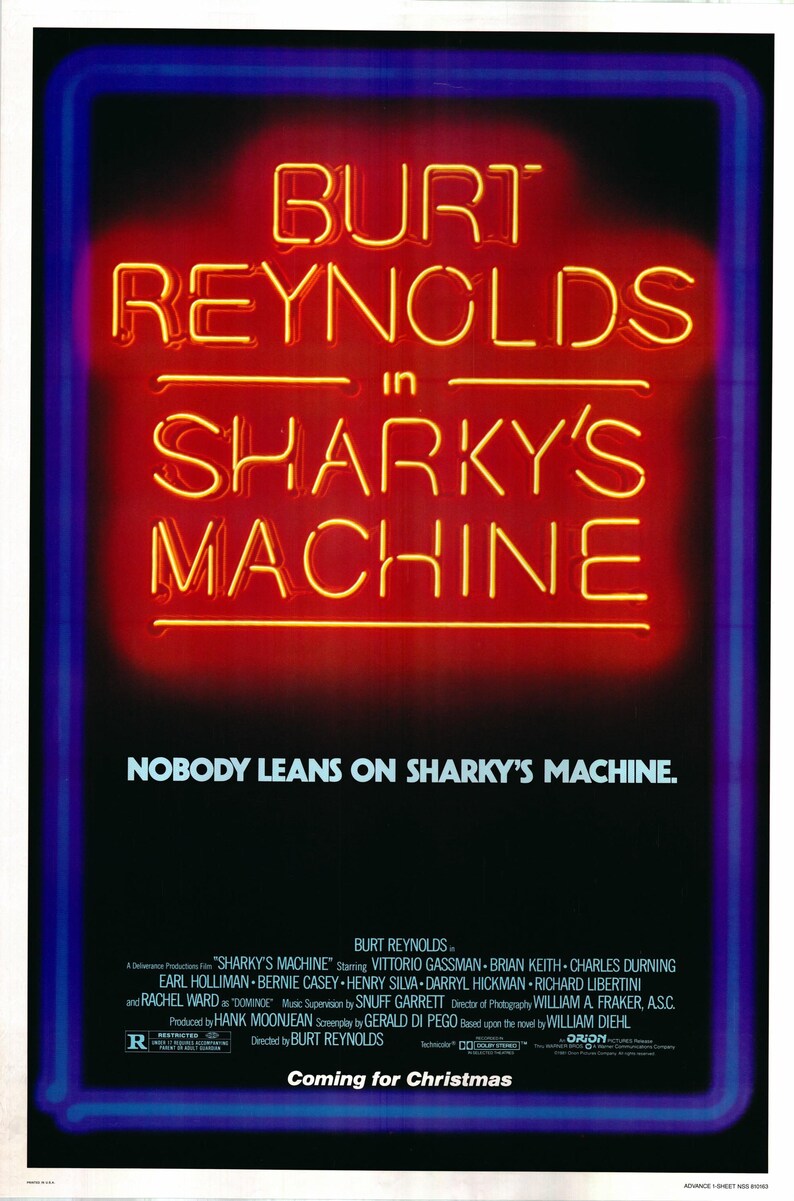 Sharkys Machine 1981 Advanced One Sheet Poster Rolled - Etsy
