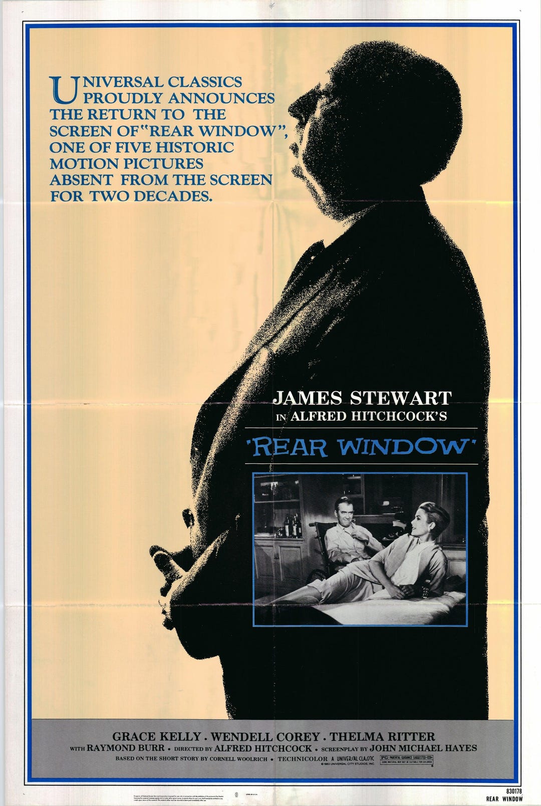 Rear Window 1982 Style A One Sheet Poster Folded - Etsy