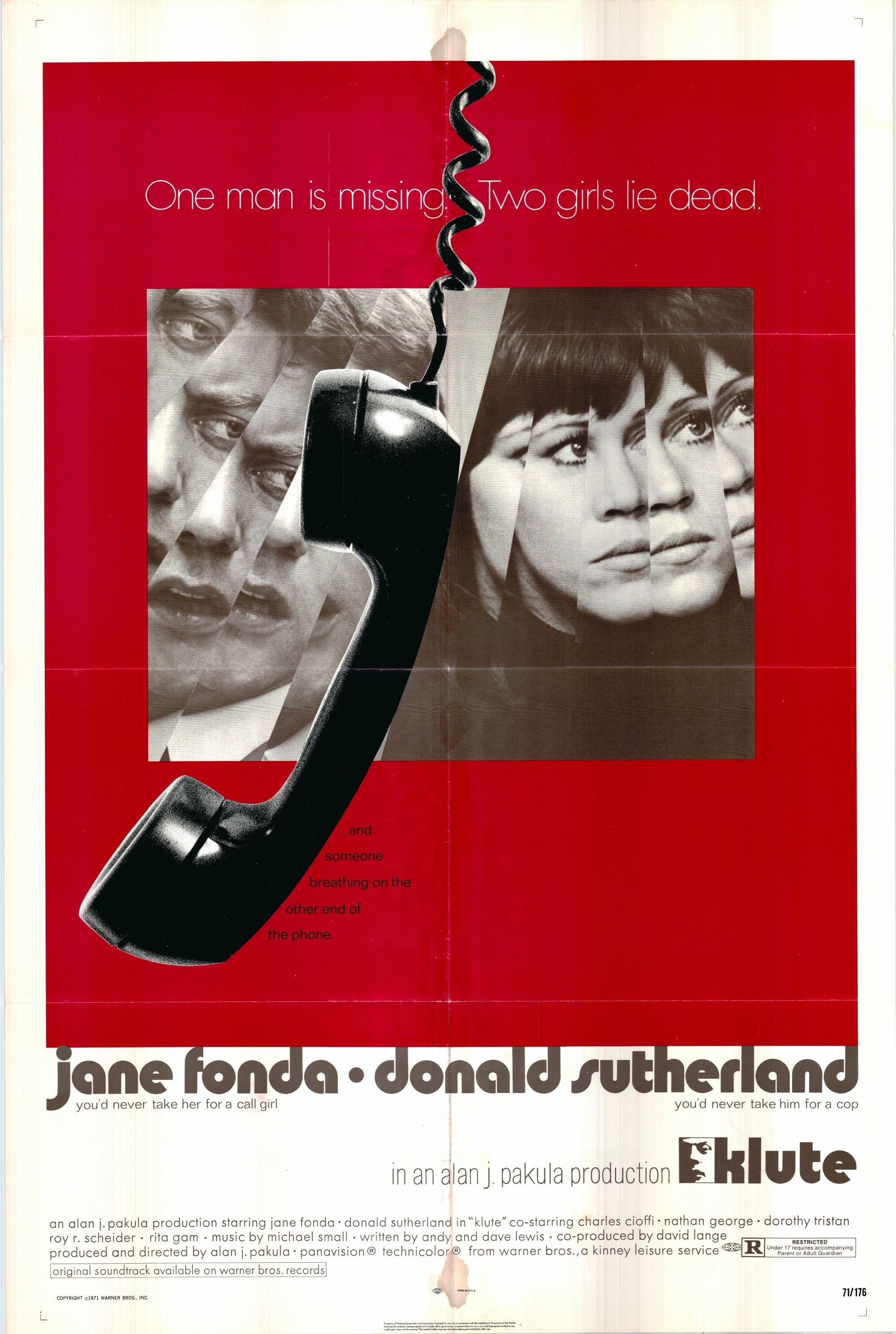 Klute 1971 One Sheet Poster Folded - Etsy