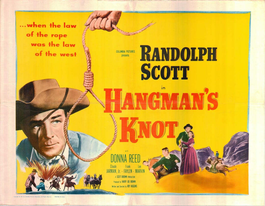 Hangman's Knot 1952 One Sheet Poster Folded - Etsy