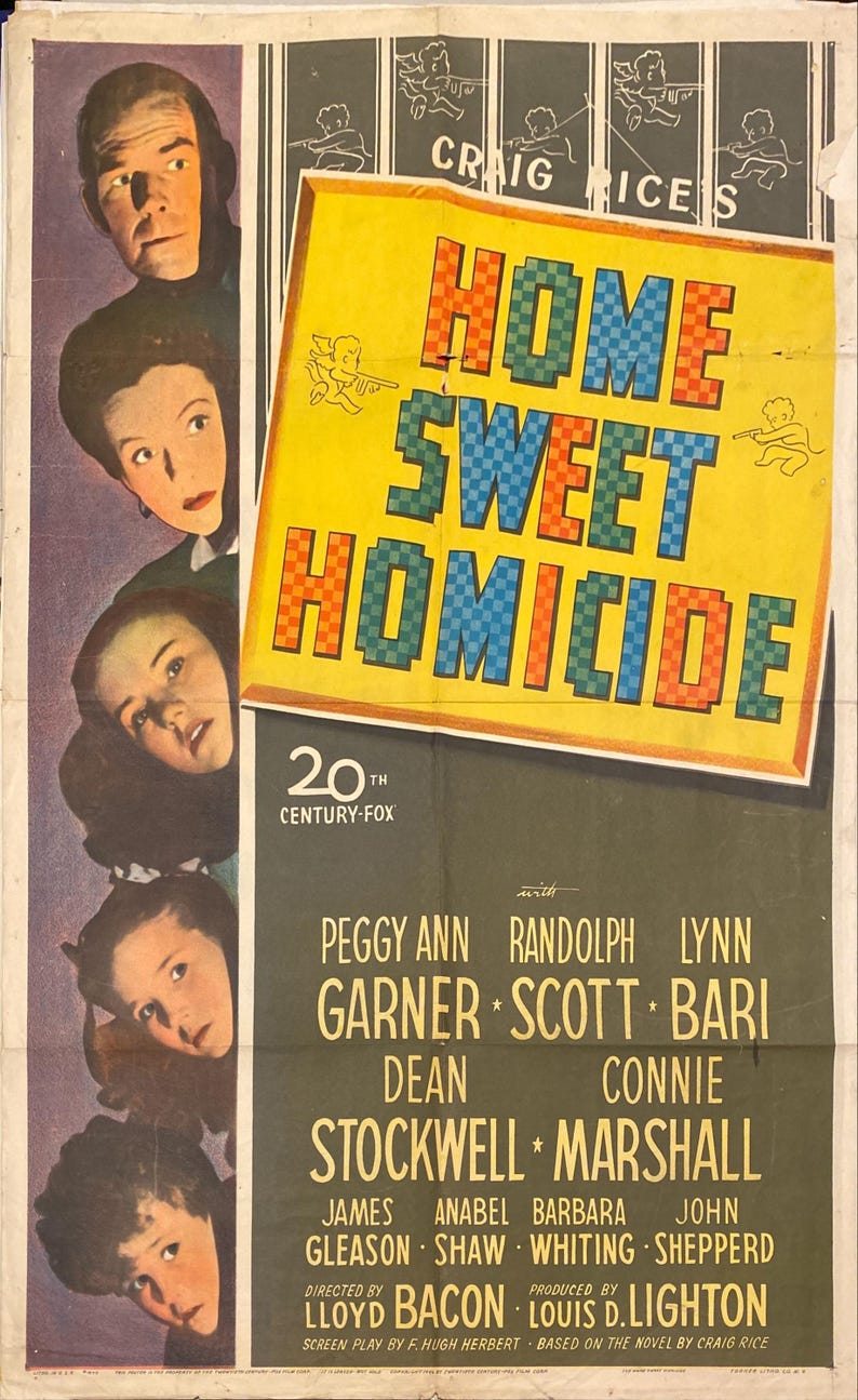 Home Sweet Homicide 1946 One Sheet Poster Folded - Etsy