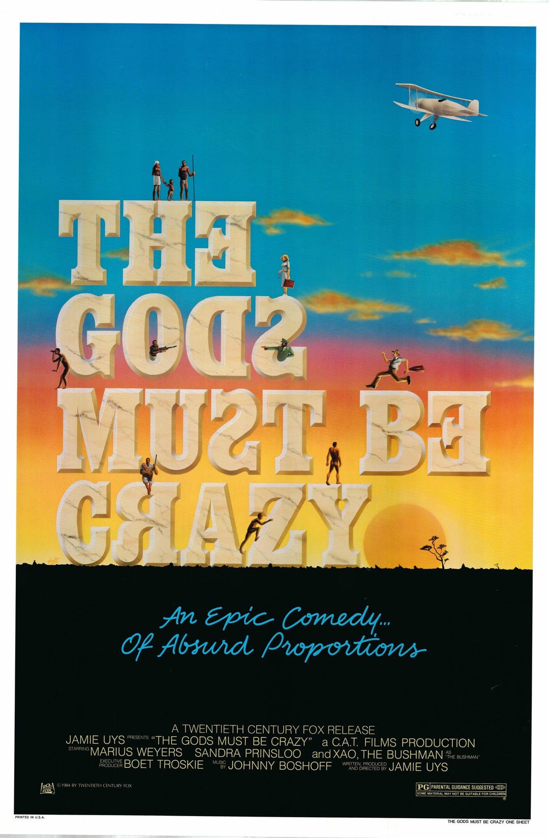 The Gods Must Be Crazy 1984 One Sheet Poster Rolled - Etsy