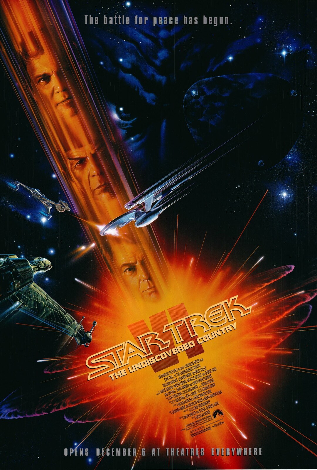 Star Trek Vi: the Undiscovered Country 1991 One Sheet Poter - Etsy