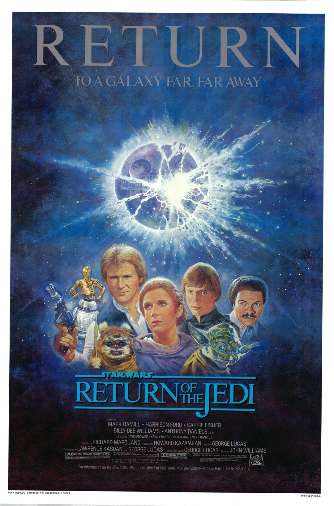 Return of the Jedi 1985R One Sheet Poster Rolled - Etsy