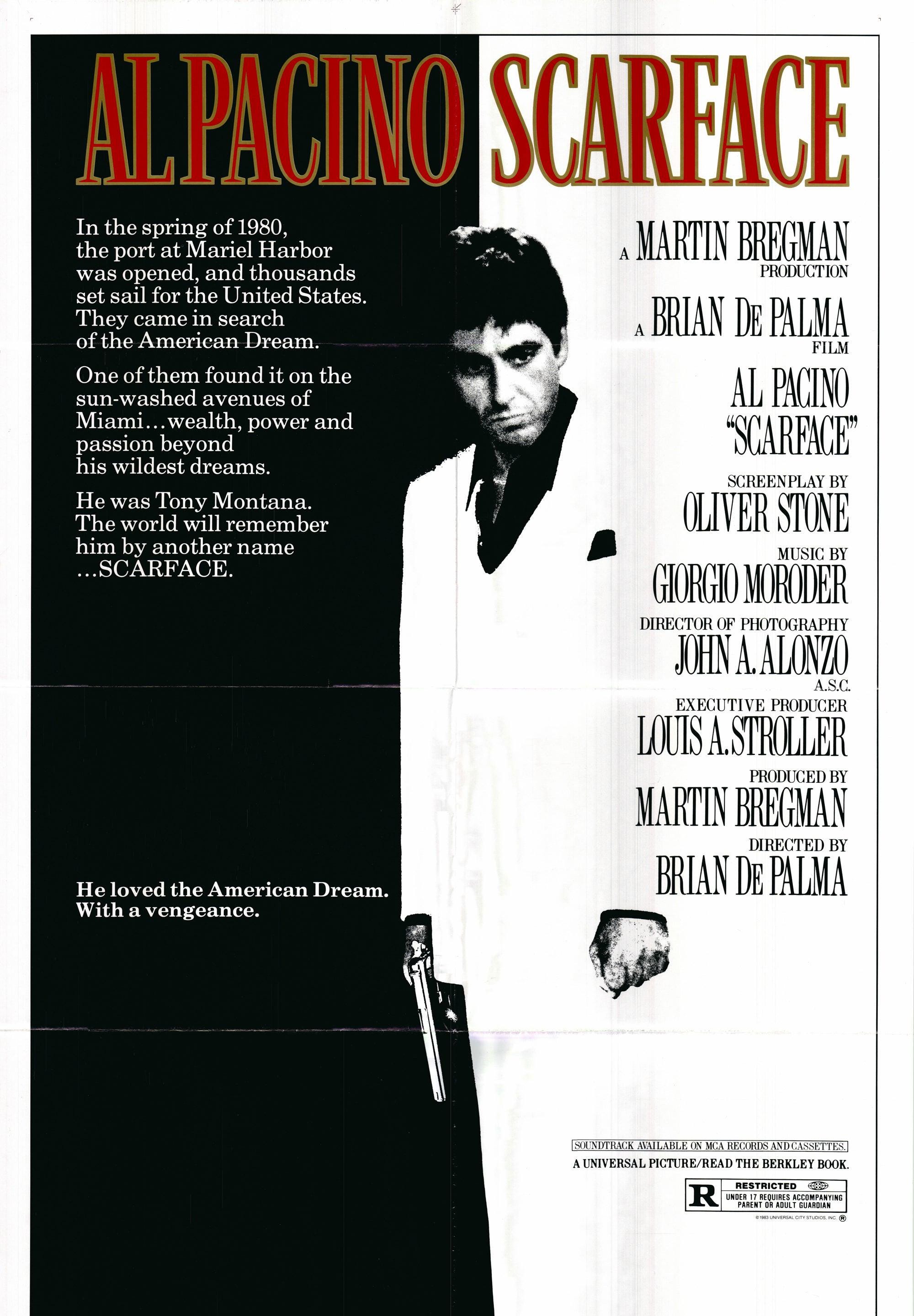Scarface 1983 One Sheet Poster Folded - Etsy