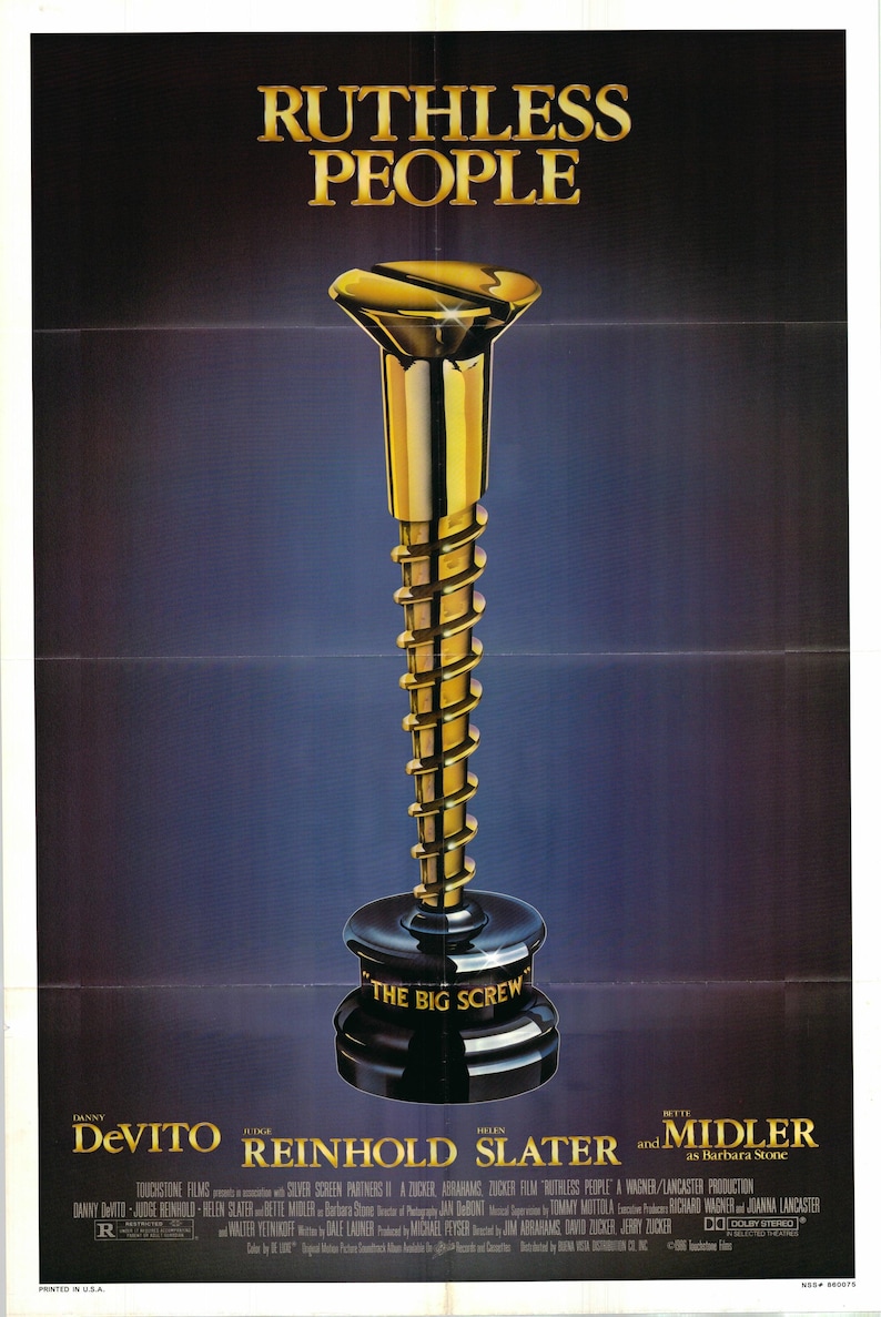 Ruthless People 1986 One Sheet Poster Folded - Etsy