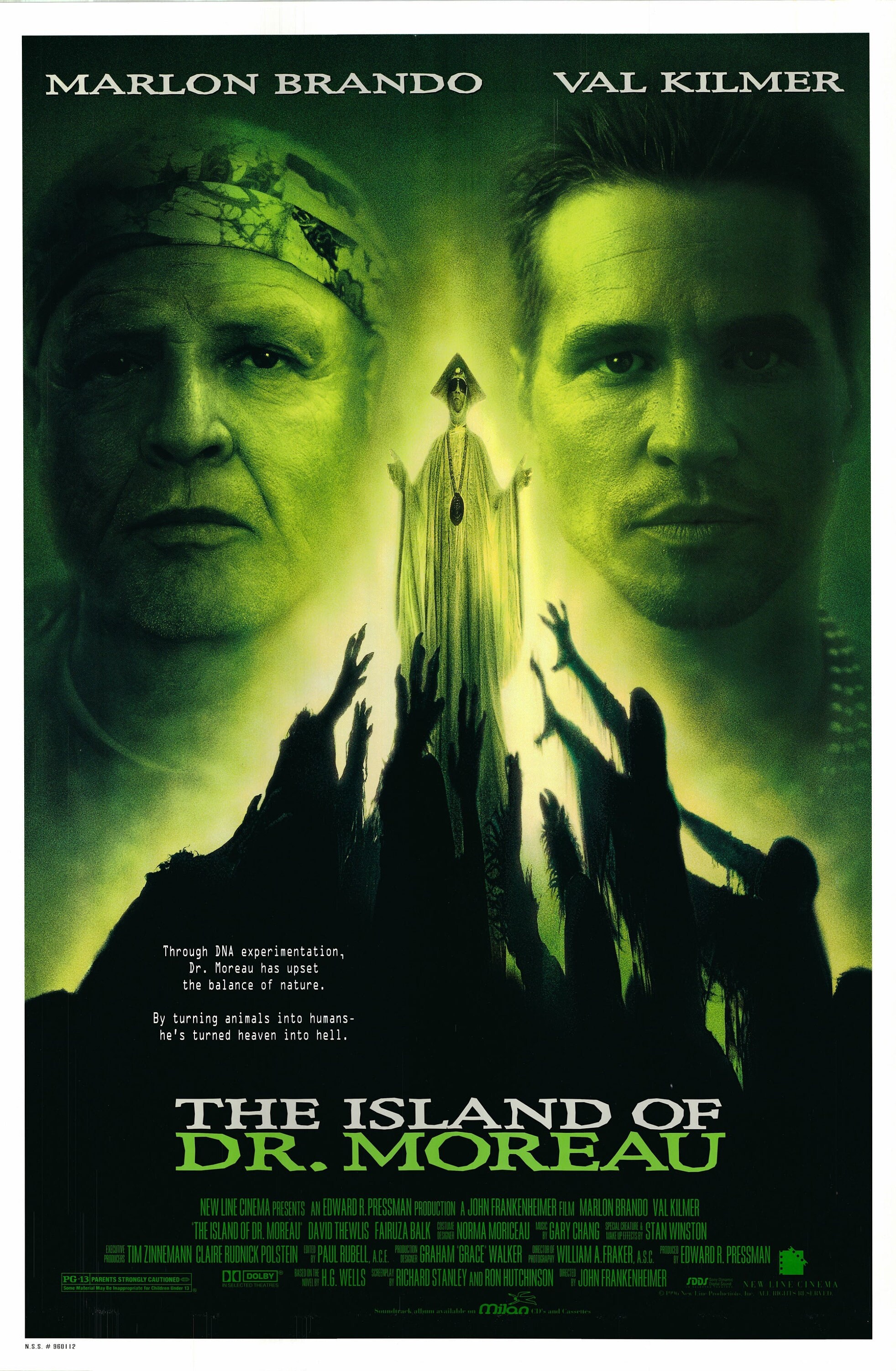 The Island Of Dr Moreau 1996 Advance One Sheet Poster Rolled Etsy