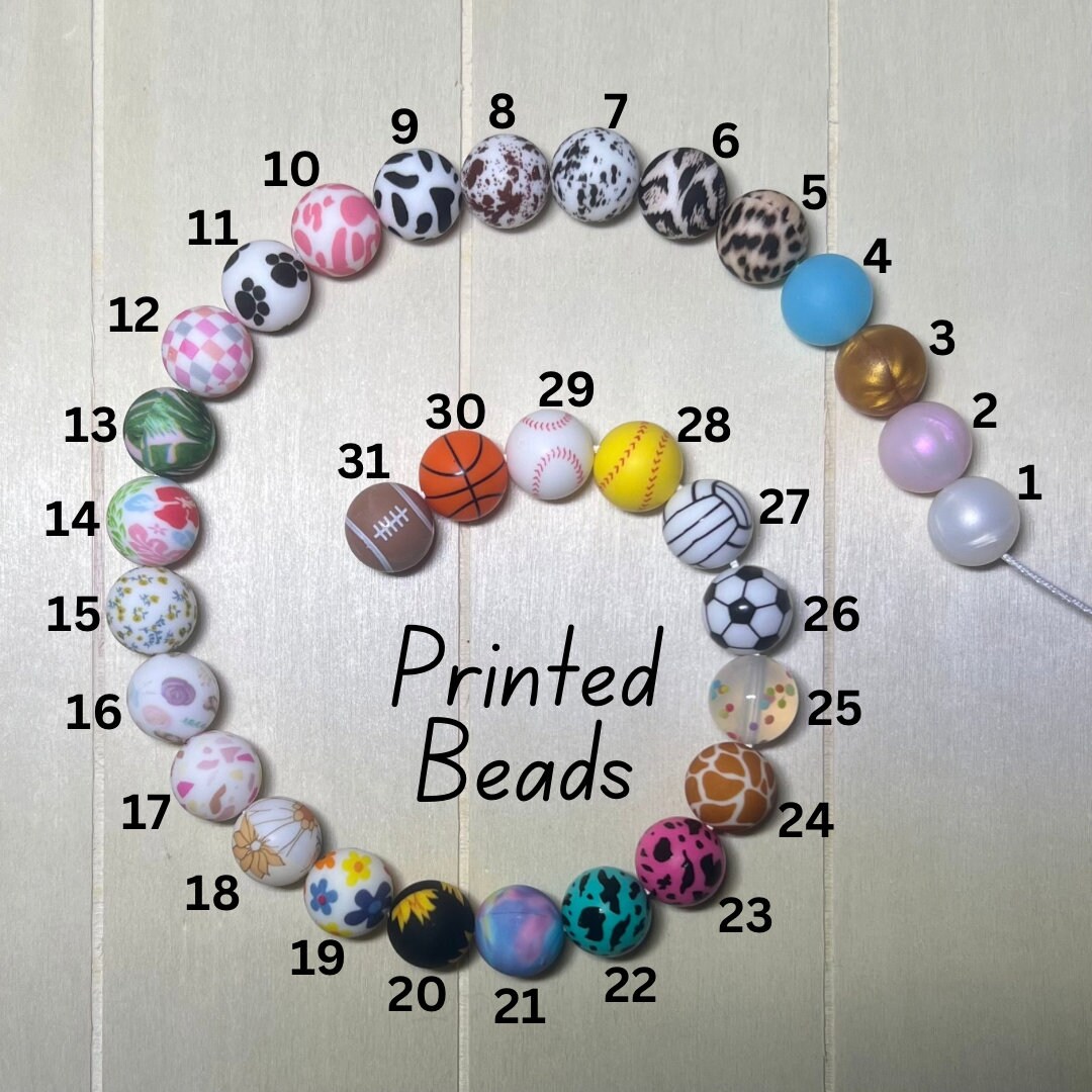 Custom Floral Beaded Keychain - Etsy