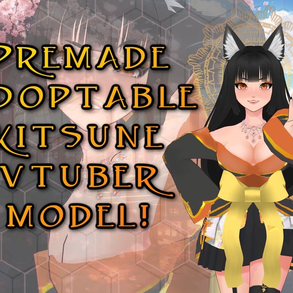 Kitsune Vtuber Model - Etsy