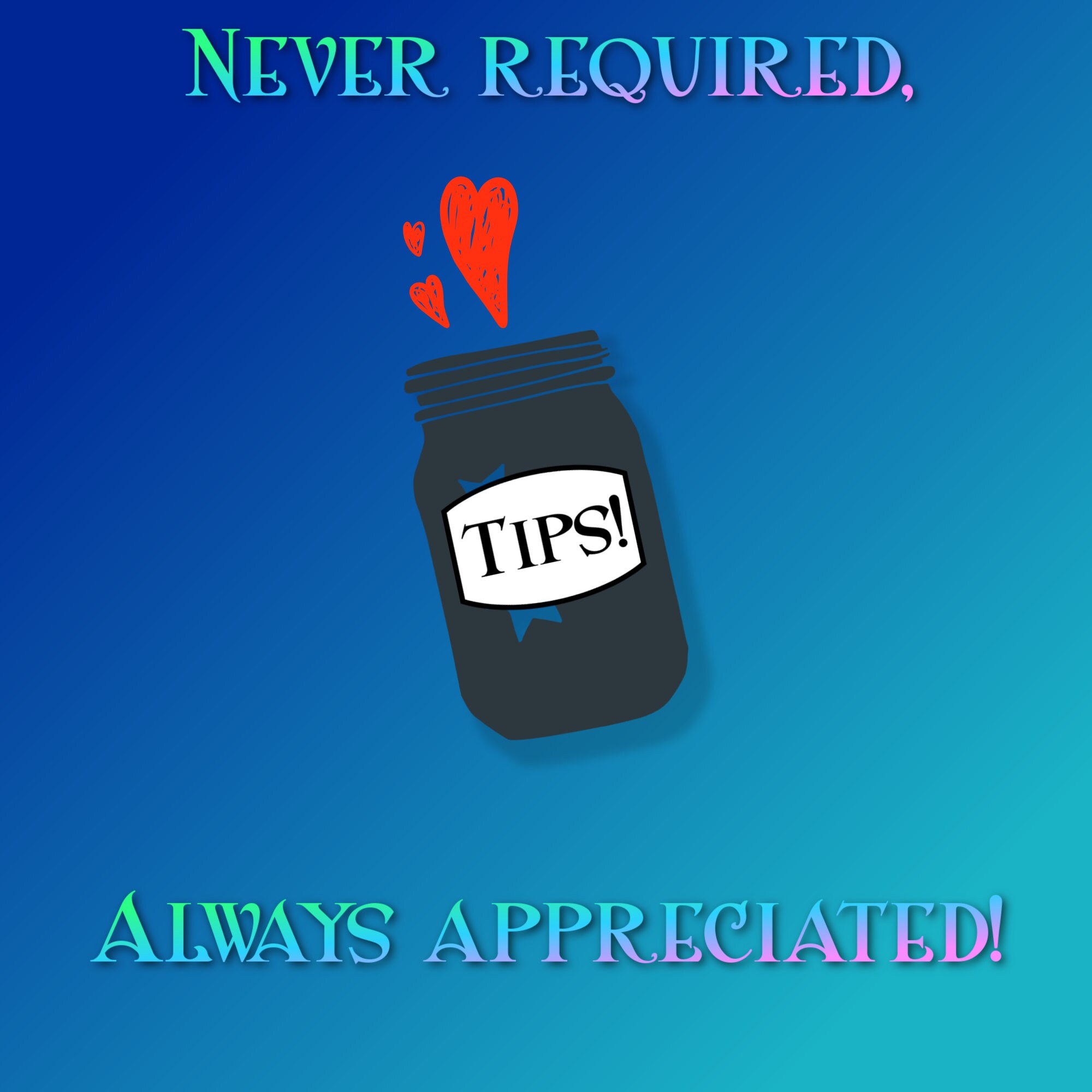Optional Tip! NEVER Required, but ALWAYS Appreciated! - Etsy