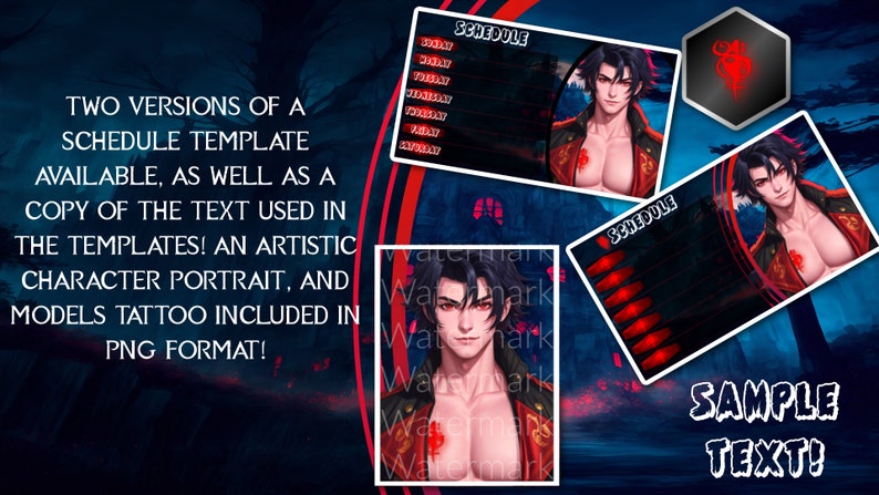 Vtuber Starter Pack Advanced Model animated Overlays - Etsy