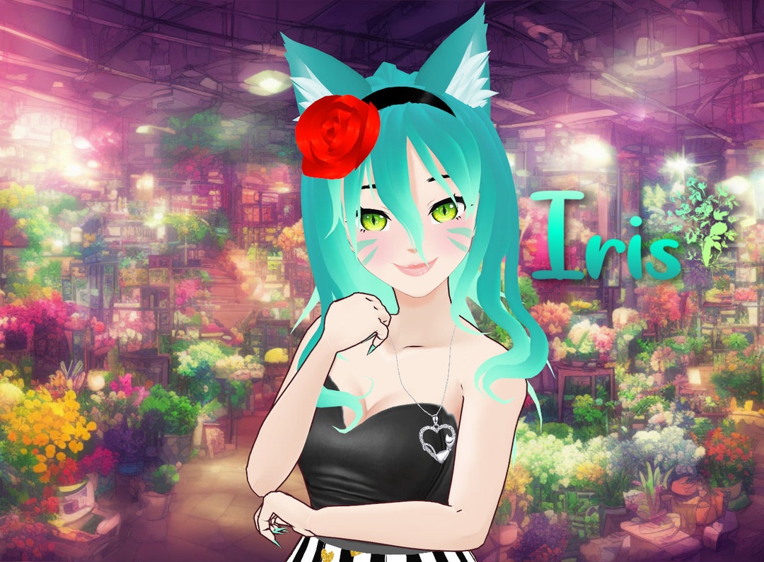 Vtubing Ready | Premade 3d Avatar "iris" | 52 Blendshapes! - Etsy