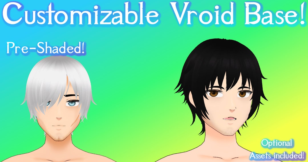 Customizable Vroid Masculine Base! | Shaded, With Several Asset Toggles ...