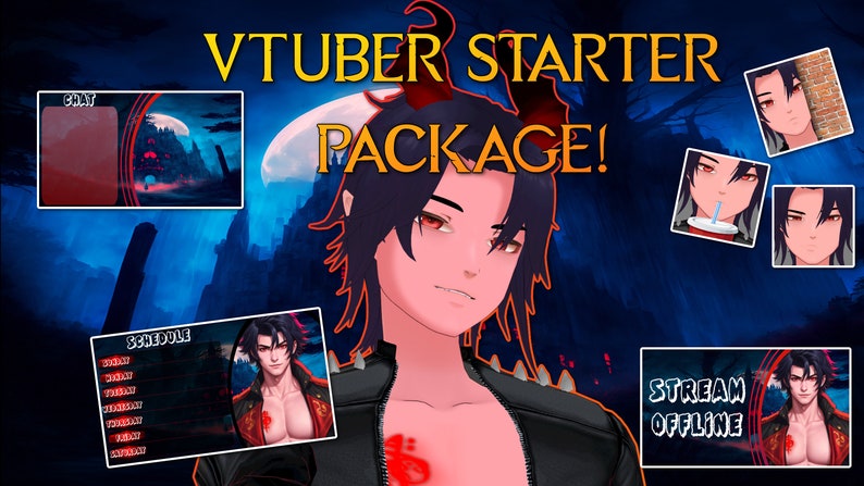 Vtuber Starter Pack Advanced Model animated Overlays - Etsy Australia