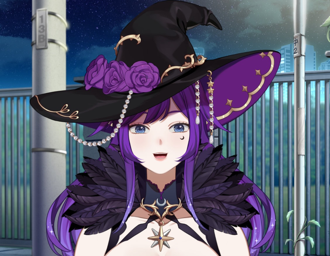 Live 2D Rigged Half Body Witch Model! | Vbridger Capabilities | Fully ...