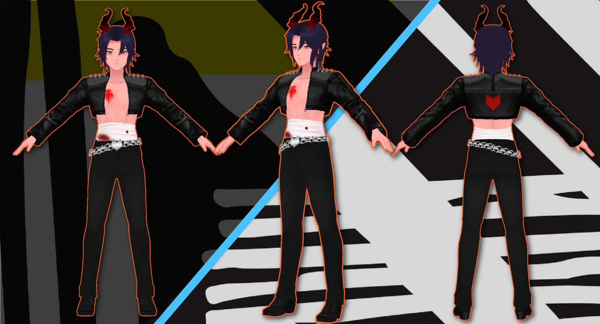 Vtubing Ready Demon Guy / Tiefling / Incubus Model! **ADVANCED FACIAL ...