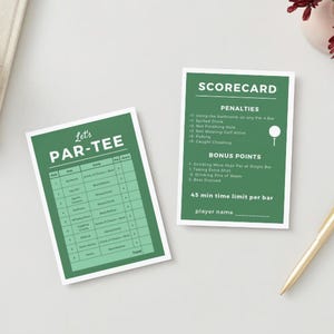 Customizable Bar Golf Scorecard - Perfect for Parties & Pub Crawls - Etsy