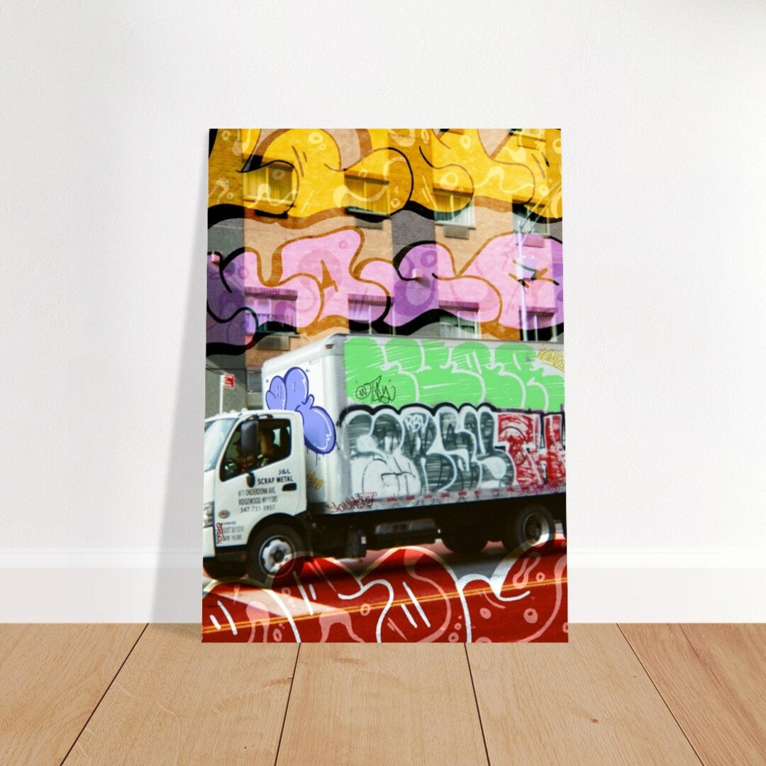 Graffitied Truck Print, NYC Street Art, Urban Art Print, New York ...