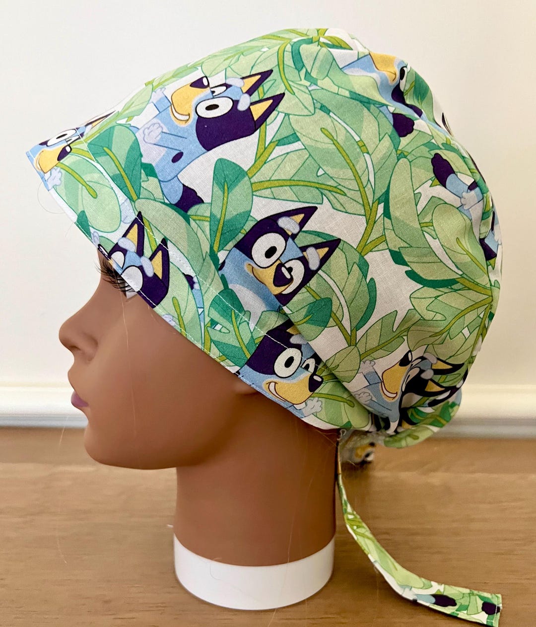 Women’s Green Leaf Bluey Scrub Cap - Etsy
