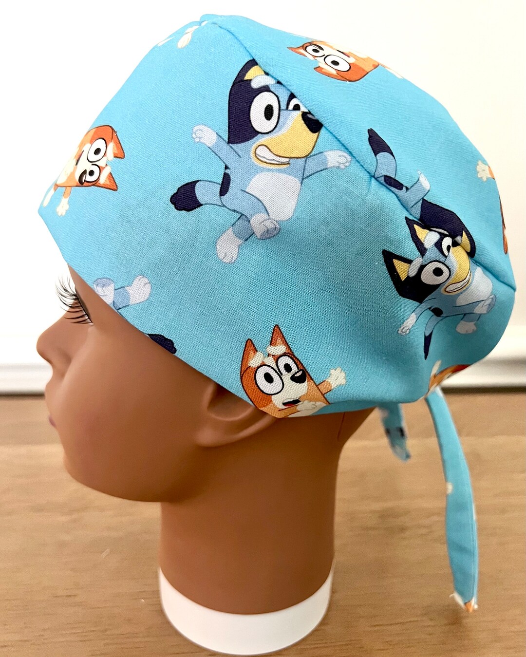 Unisex Bright Blue Bluey Scrub Hat - Etsy