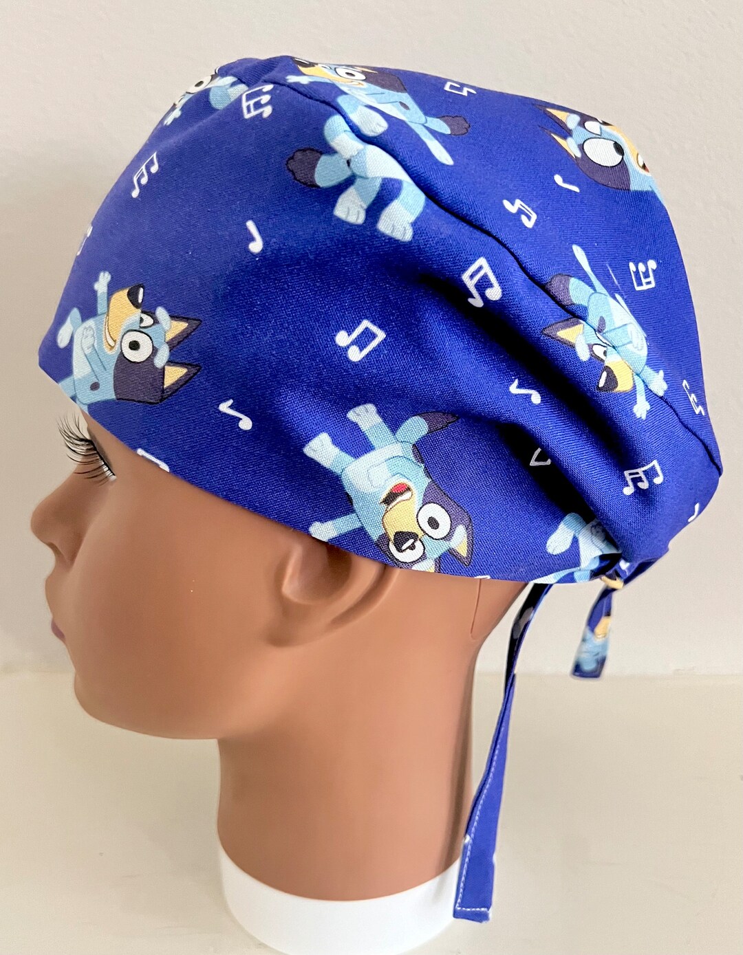 Unisex Royal Blue Bluey Dancing Scrub Cap - Etsy