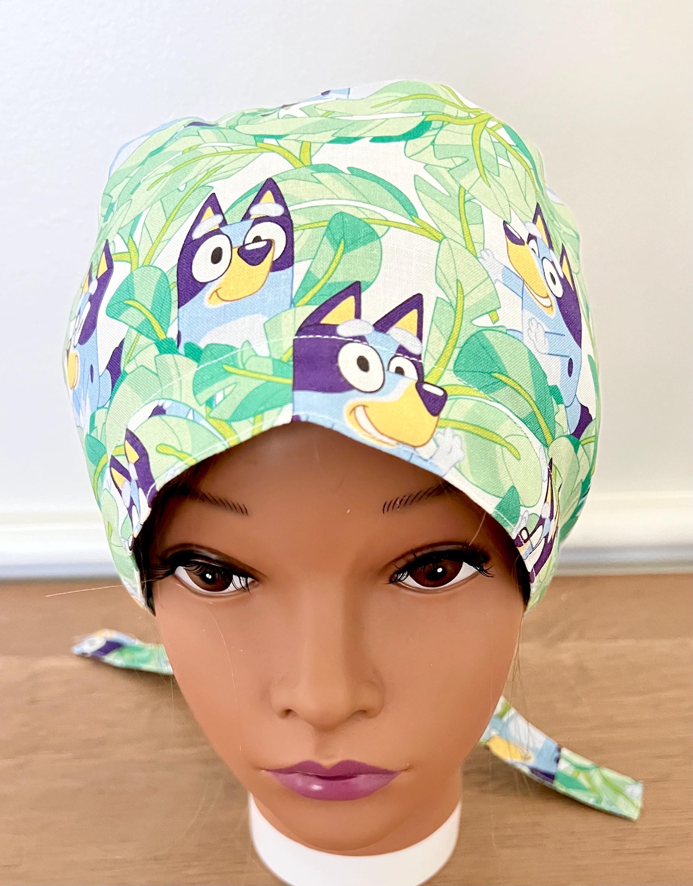 Women’s Green Leaf Bluey Scrub Cap - Etsy