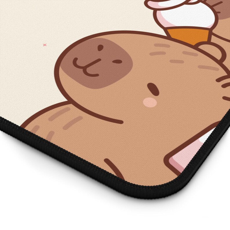 Kawaii Capybara Desk Mat, Capybara Lover Gift Office Decor, Desk ...