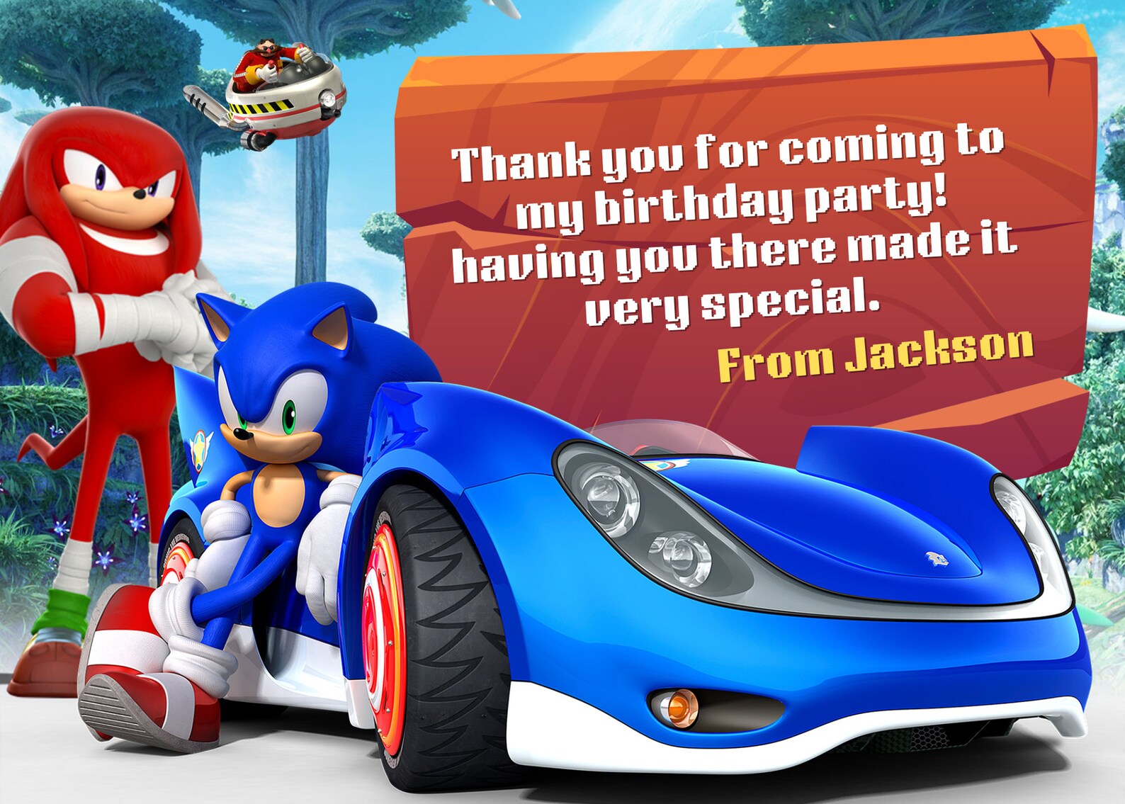 Sonic Birthday Invitation, Sonic Invitation, Sonic the Hedgehog ...