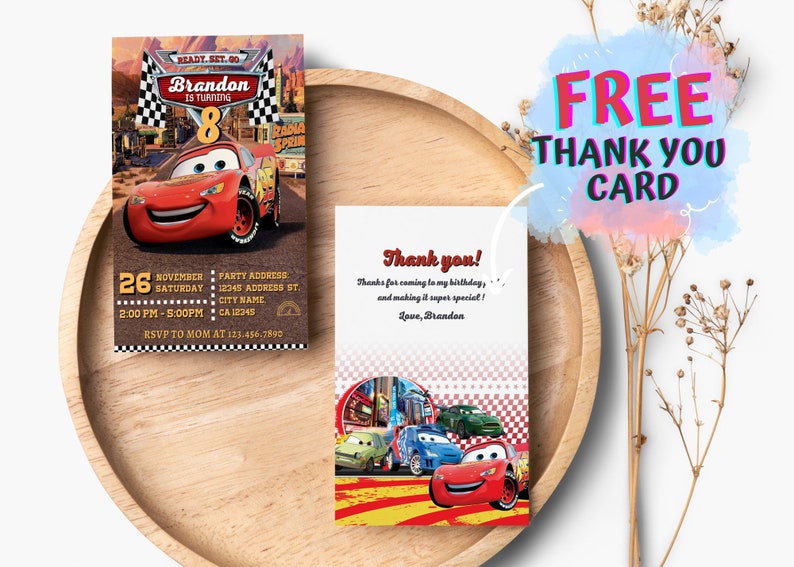 Printable Lighting Mcqueen Birthday Invitation | Cars Invitation ...