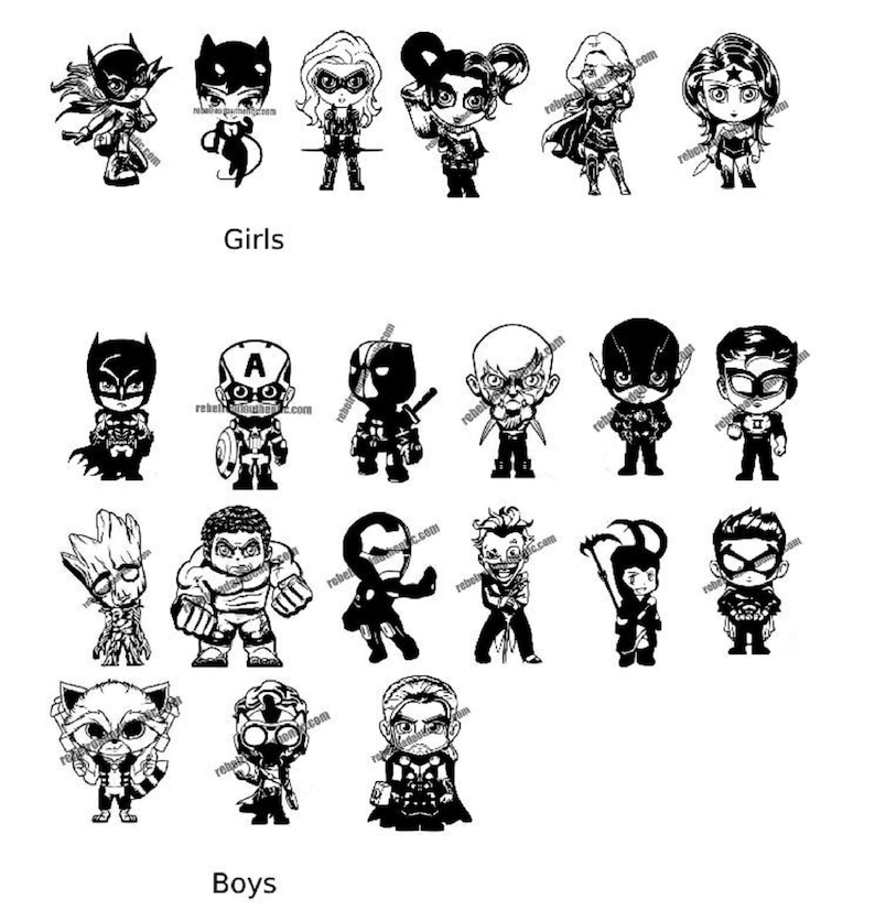 Comic Character Family Vinyl Decal - Etsy