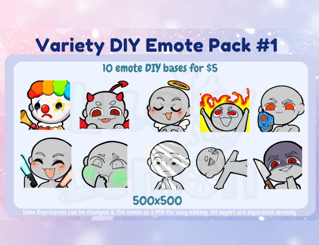 Variety DIY Emote Pack - Etsy