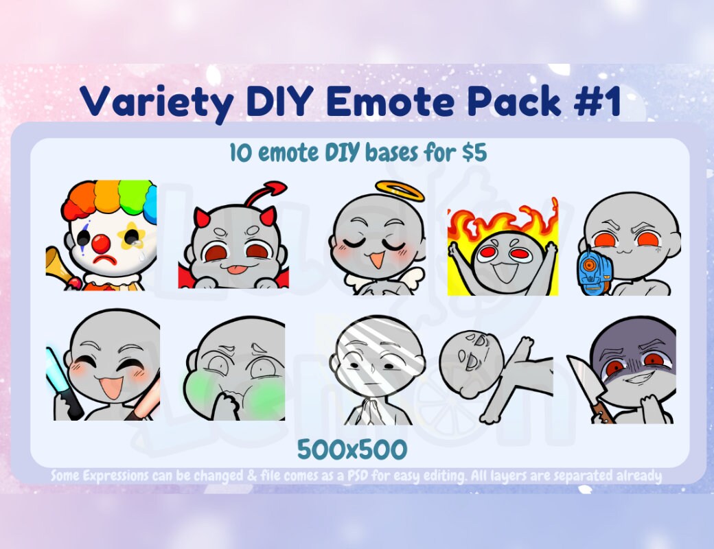 Variety DIY Emote Pack - Etsy