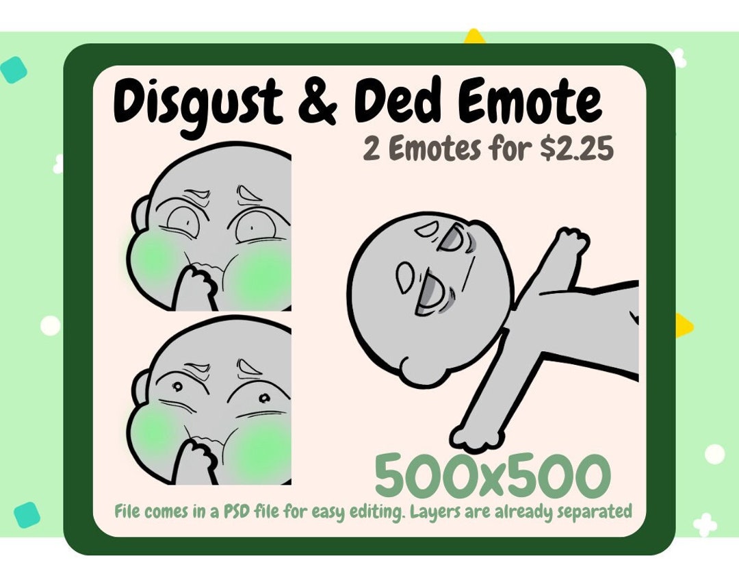 Disgust and Ded DIY Emote Bases - Etsy