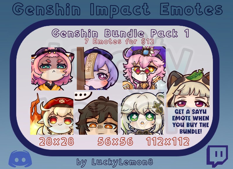 Affordable Genshin Impact Emotes BIG Bundle #1 - Etsy