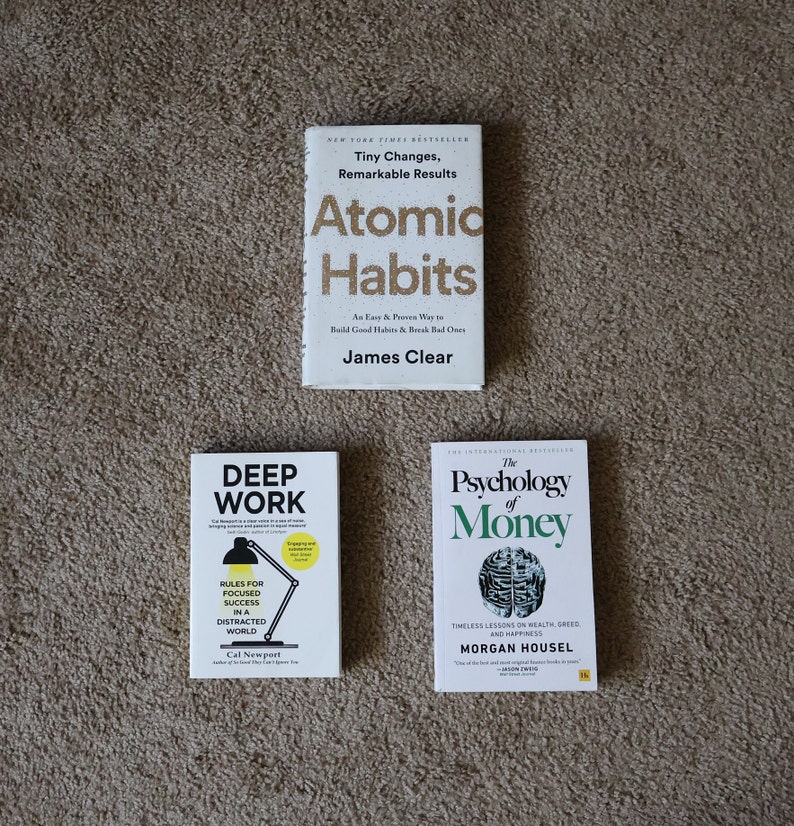3 Book Set: Atomic Habits, Deep Work, the Psychology of Money - Etsy
