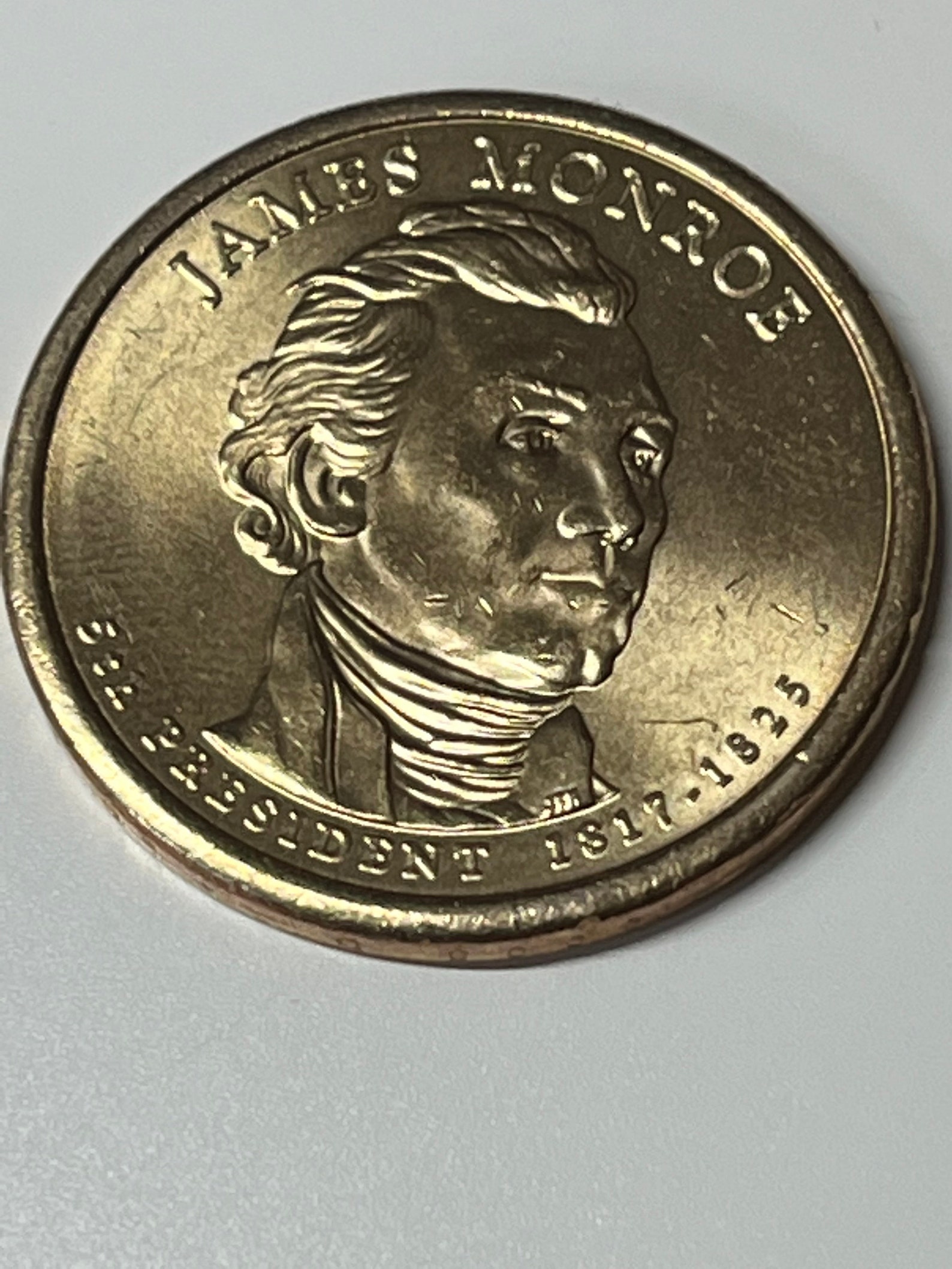 James Monroe Gold 1 Dollar Coin Featuring Statue Of Liberty Etsy James Monroe Gold 1 Dollar Coin Featuring Statue Of Liberty Etsy
